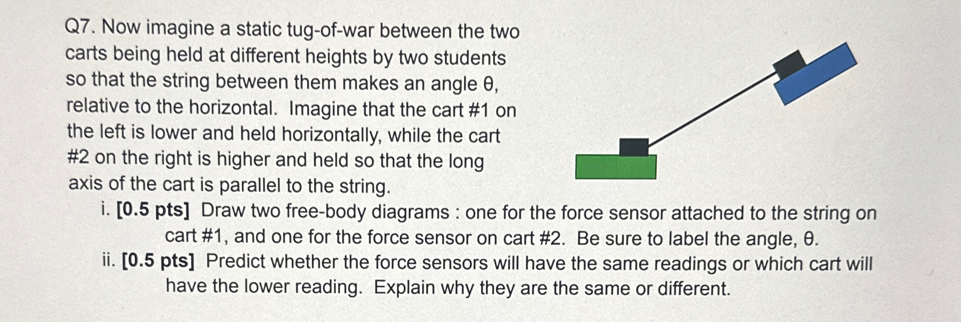 Solved Q7. ﻿Now imagine a static tug-of-war between the two | Chegg.com