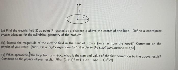 Solved A circular loop of radius r carries a uniform linear | Chegg.com
