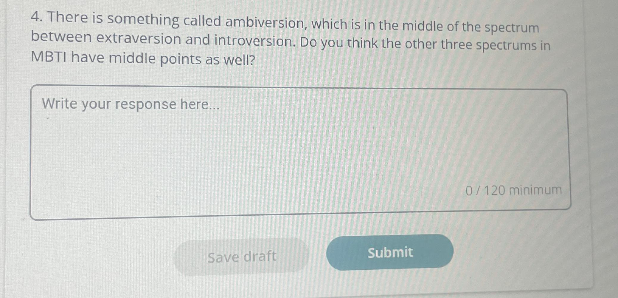 Solved There is something called ambiversion, which is in | Chegg.com