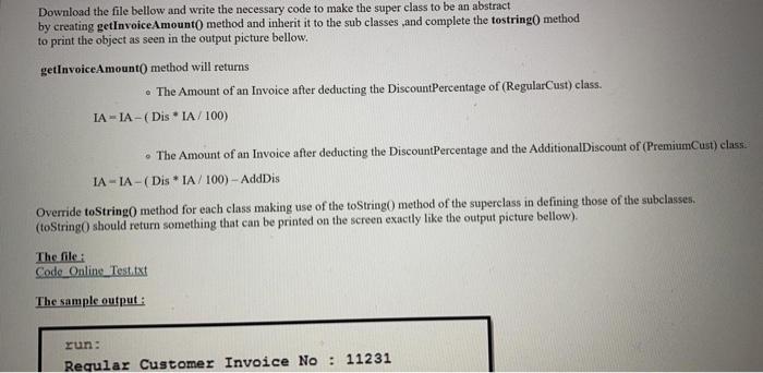 Solved class Invoice { private int No; private String | Chegg.com