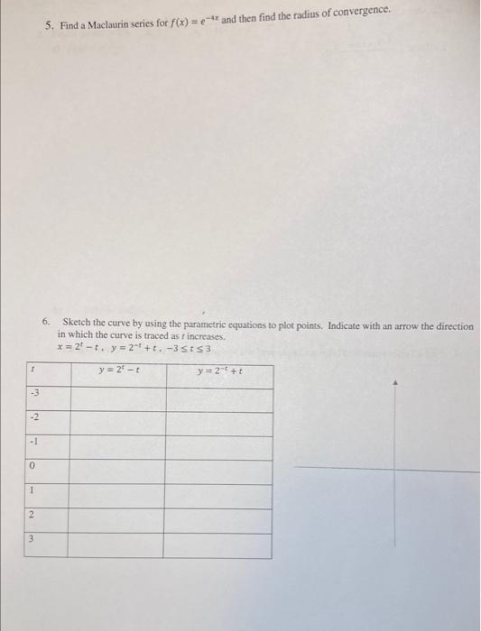 [solved] 5 Find A Maclaurin Series For F X E4x And Then