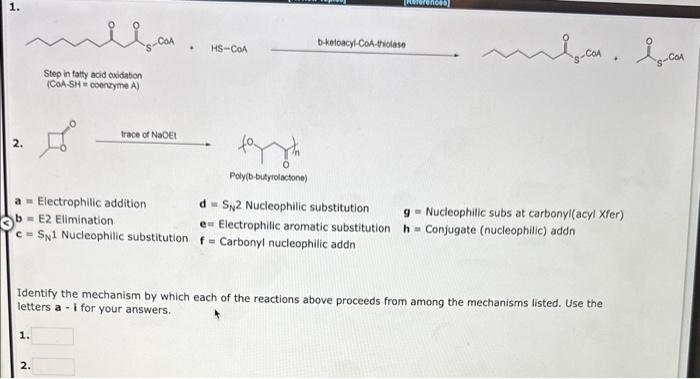 Solved 2. Poly(b-bifyrolactone) a= Electrophilic addition | Chegg.com