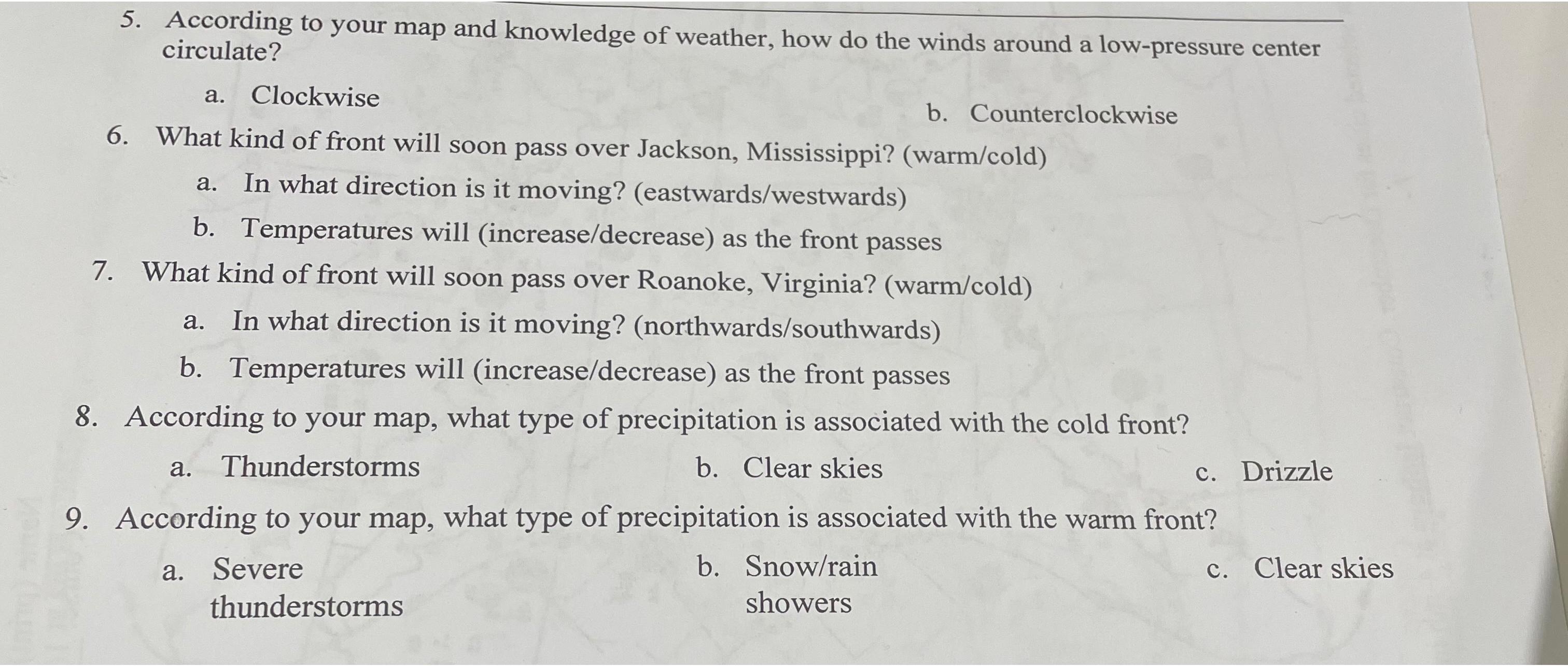Based on the map answer the following questions. | Chegg.com