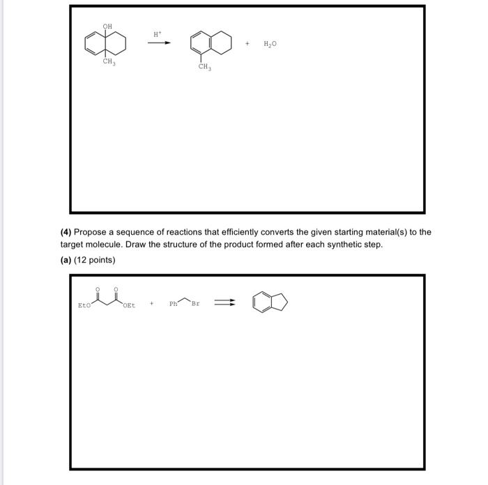 Solved (4) Propose a sequence of reactions that efficiently | Chegg.com