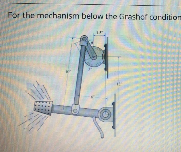 Solved For the mechanism below the Grashof condition and | Chegg.com