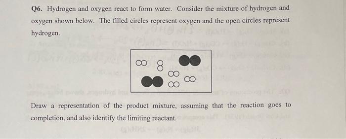 Solved Q6. Hydrogen and oxygen react to form water. Consider | Chegg.com