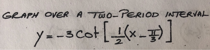 Solved GRAPH OVER A TWO-PERIOD INTERVAL ot | Chegg.com