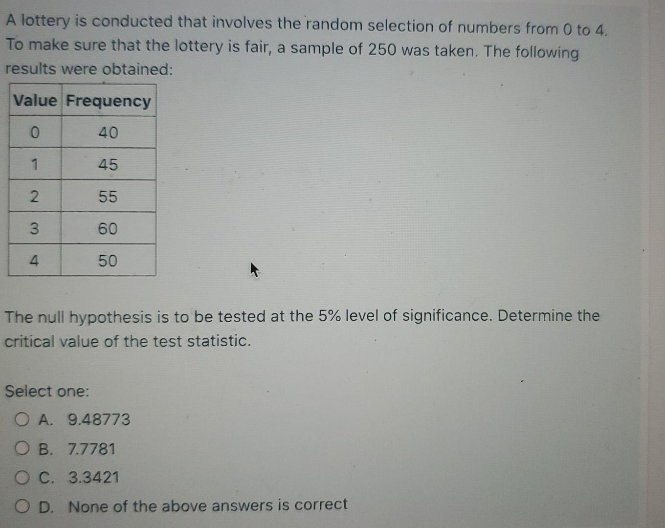 Solved A lottery is conducted that involves the random | Chegg.com