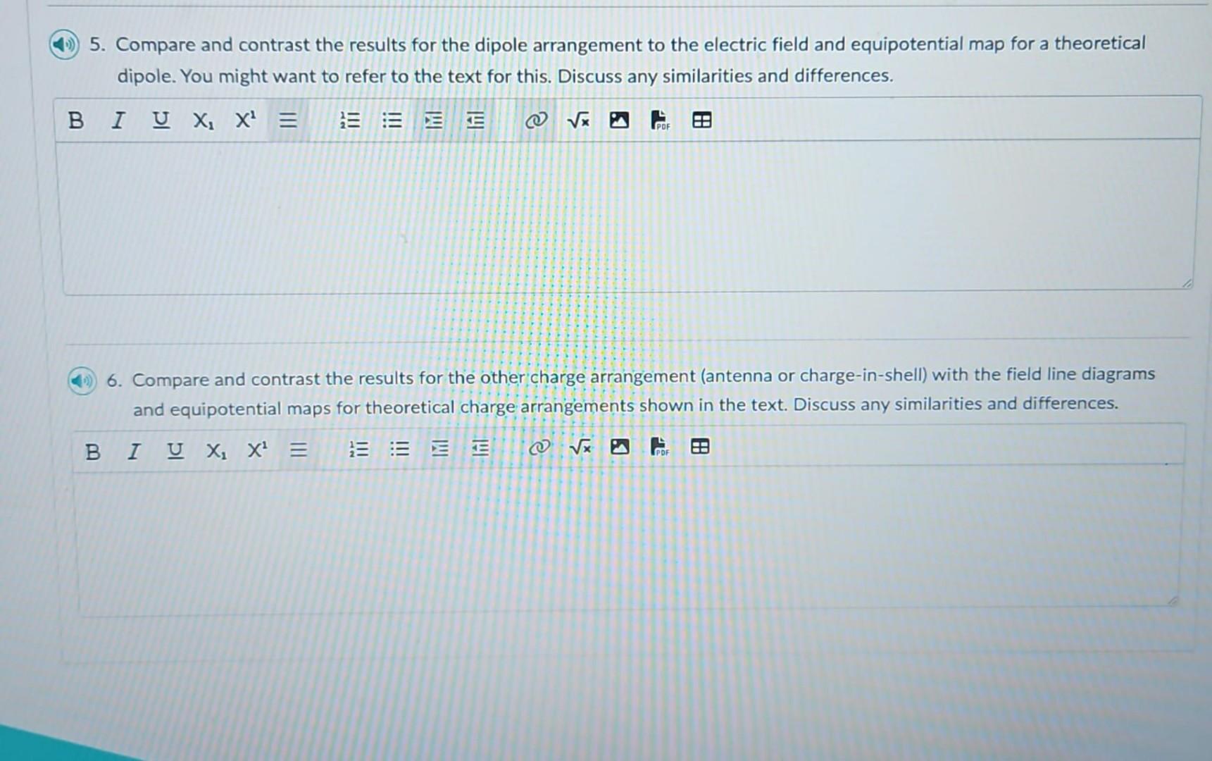 Solved 5. Compare and contrast the results for the dipole | Chegg.com