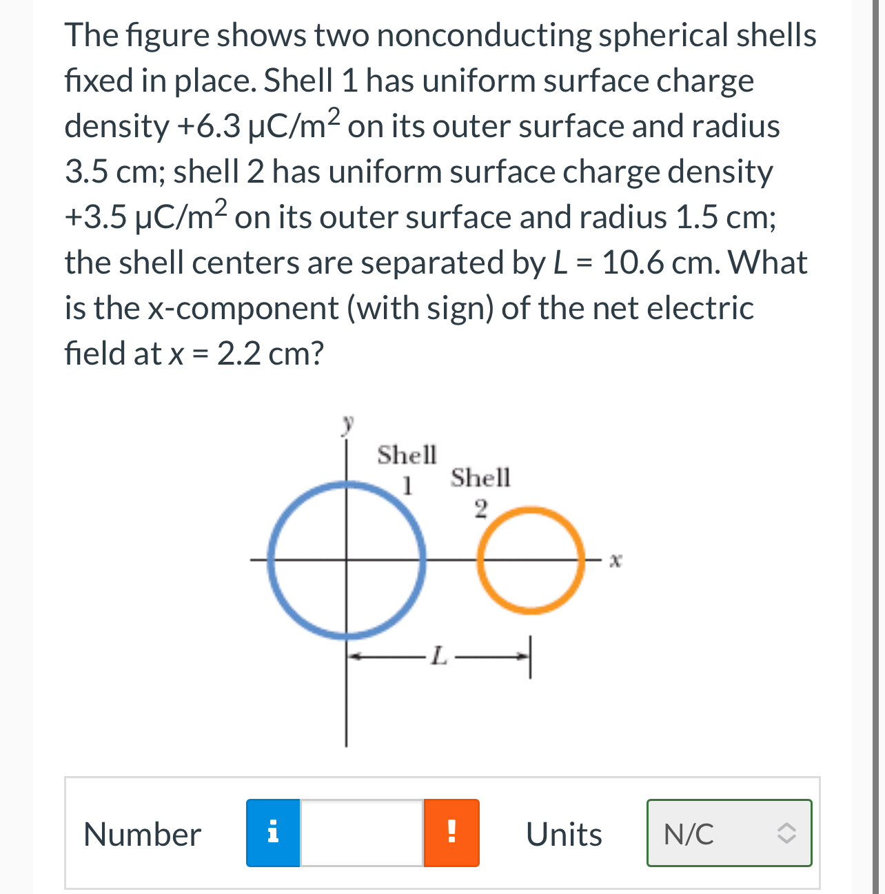 The figure shows two nonconducting spherical shells | Chegg.com