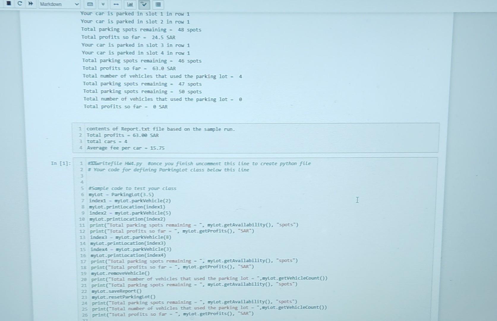Solved 2 Question 1 (100 points) Implement a ParkingLot | Chegg.com