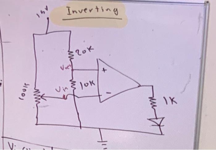 Solved please simulate this comparator inverting circuit | Chegg.com Solved please simulate this comparator inverting circuit | Chegg.com