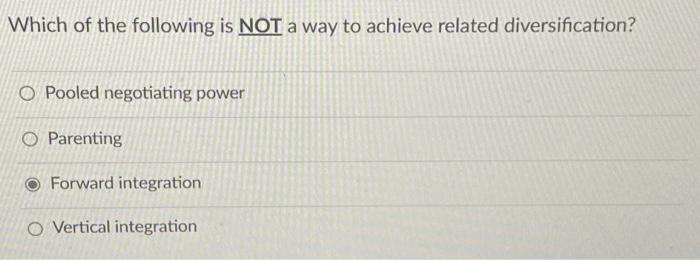 Solved Which of the following is NOT a way to achieve | Chegg.com