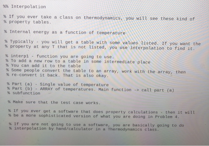 Solved 4 Interpolation Consider a thermodynamic system that | Chegg.com