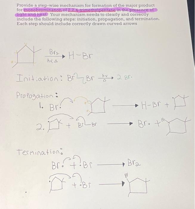 Solved Provide a step-wise mechanism for formation of the | Chegg.com