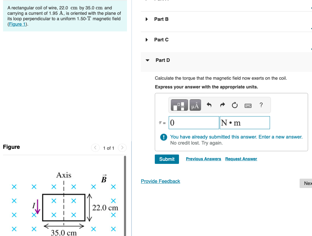 I need to know what are the specific units for part D | Chegg.com