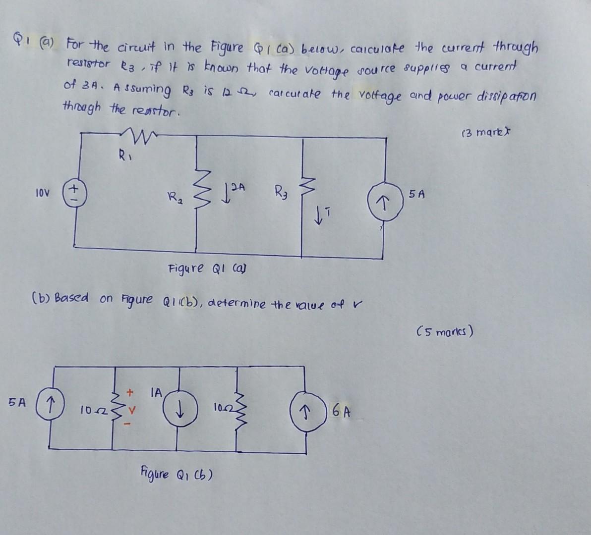 Solved (a) For the circuit in the Figure I (a) below, | Chegg.com