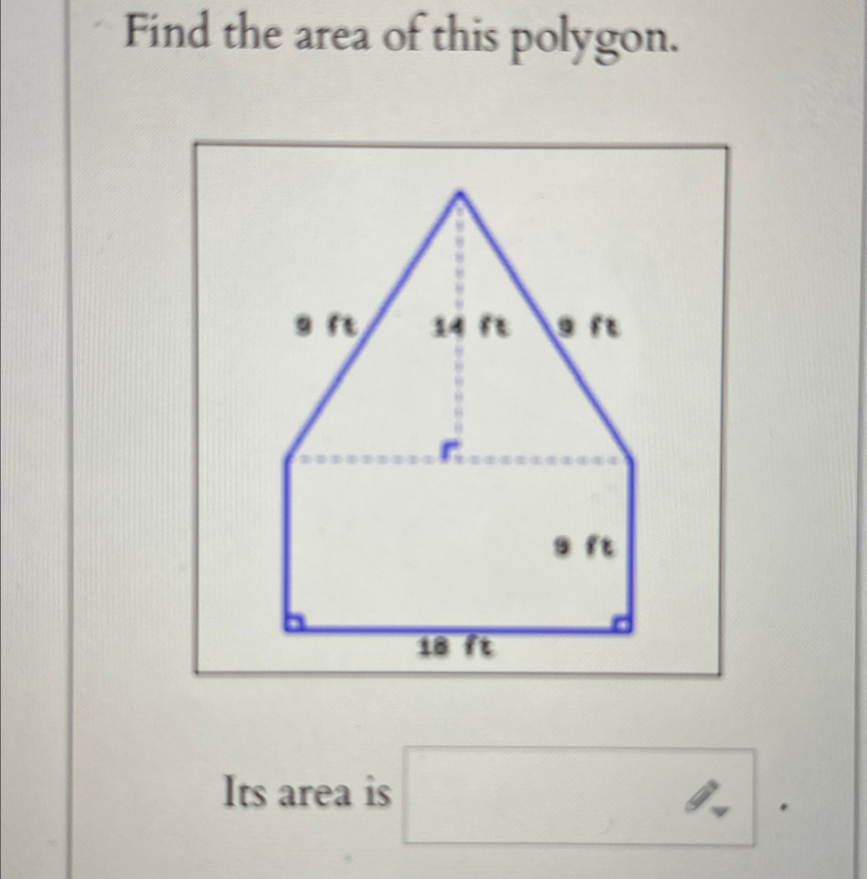 Solved Find the area of this polygon.Its area is | Chegg.com