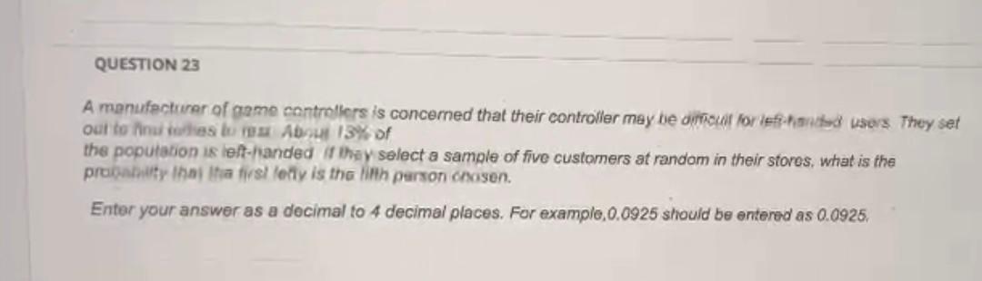Solved A manufecturer of mame controllers is concemed that | Chegg.com