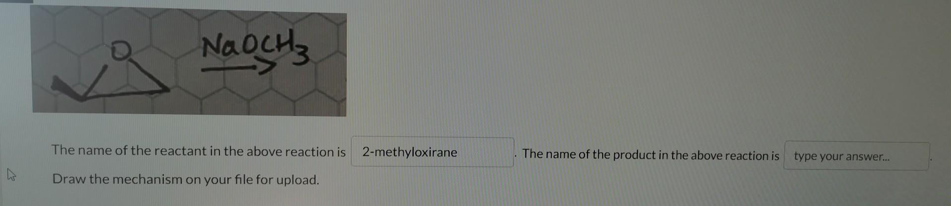 Solved The name of the reactant in the above reaction is | Chegg.com