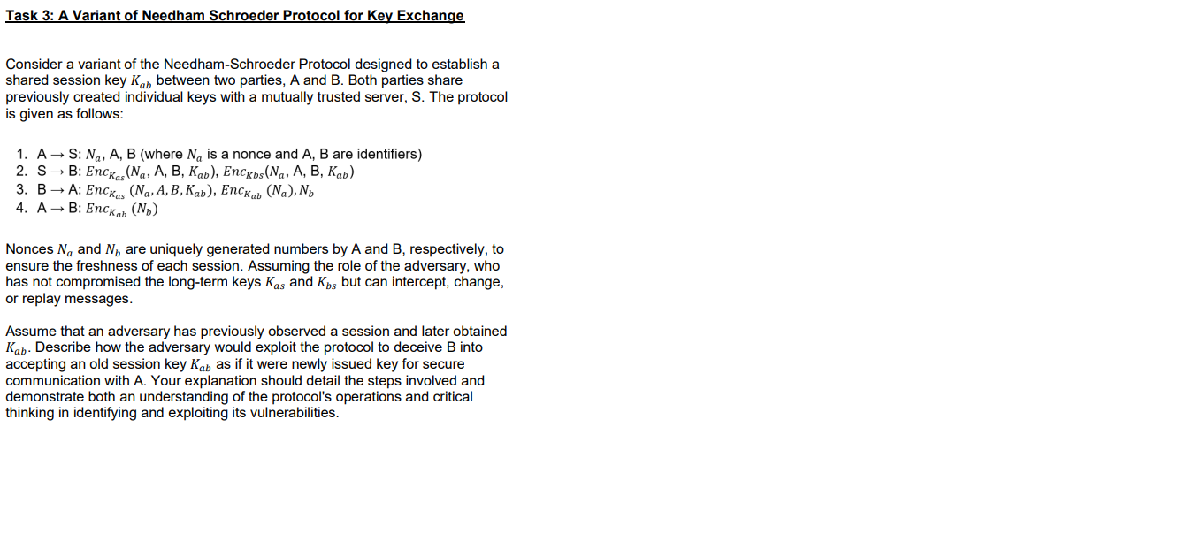 Solved PLEASE SEE IMAGE FOR DETAILSTask 3: A Variant of | Chegg.com