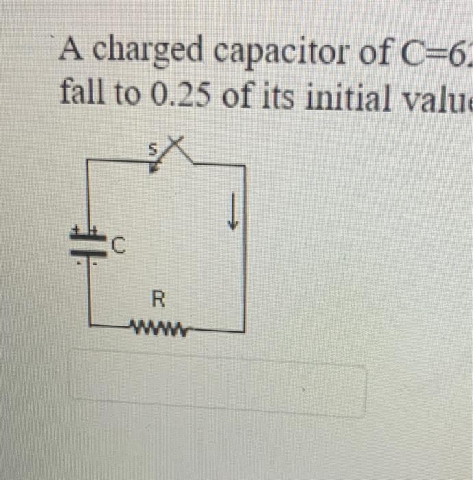 Solved A charged capacitor of C = 62.0 mcF is connected to a | Chegg.com
