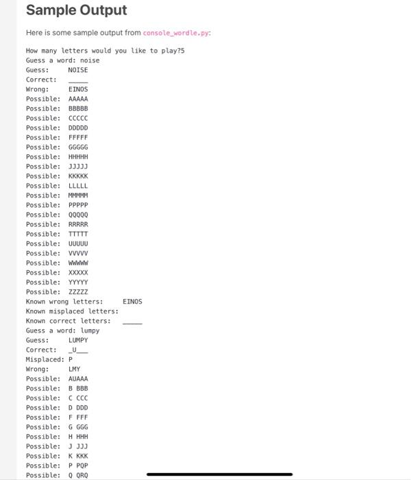 Solved Task 1 - Word List Class Your task will be to write a | Chegg.com