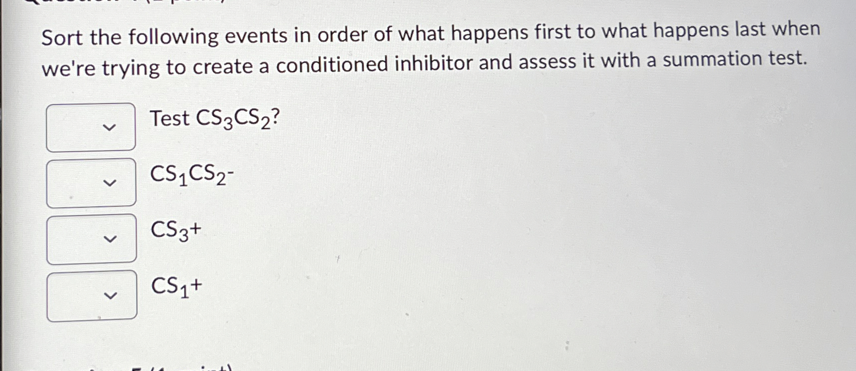 Solved Sort the following events in order of what happens | Chegg.com