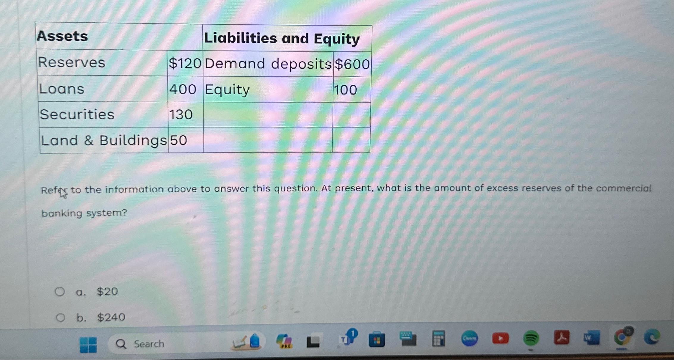 Solved \table[[Assets,Liabilities and | Chegg.com