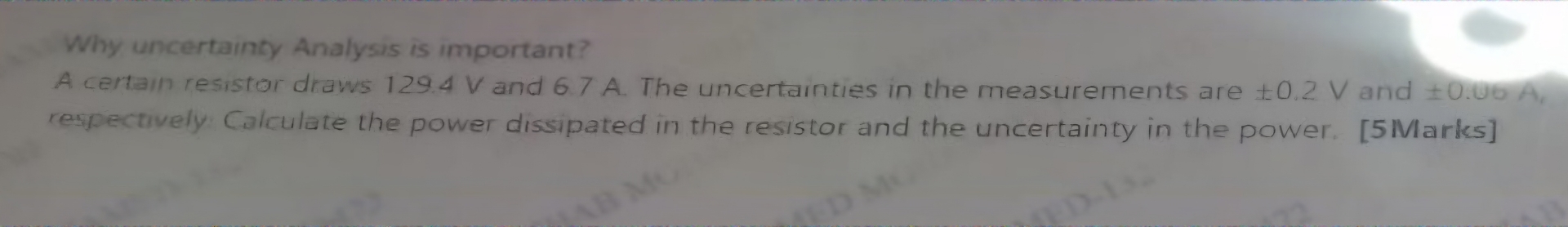Solved Why uncertainty Analysis is important?A certain | Chegg.com
