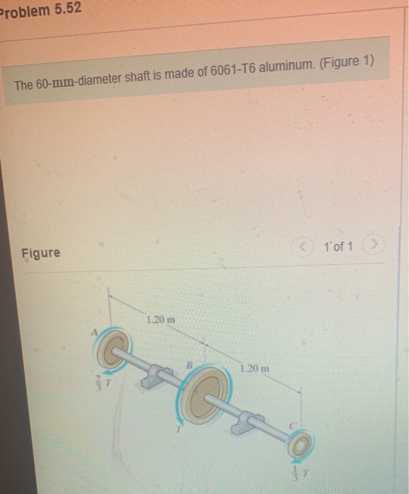 Solved LIUDICII . The 60-mm-diameter shaft is made of | Chegg.com