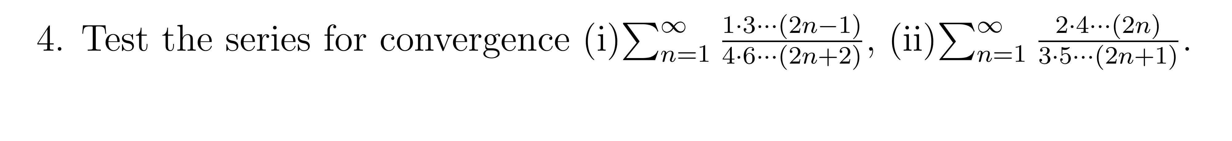 [solved] Test The Series For Convergence I Sum N 1 I