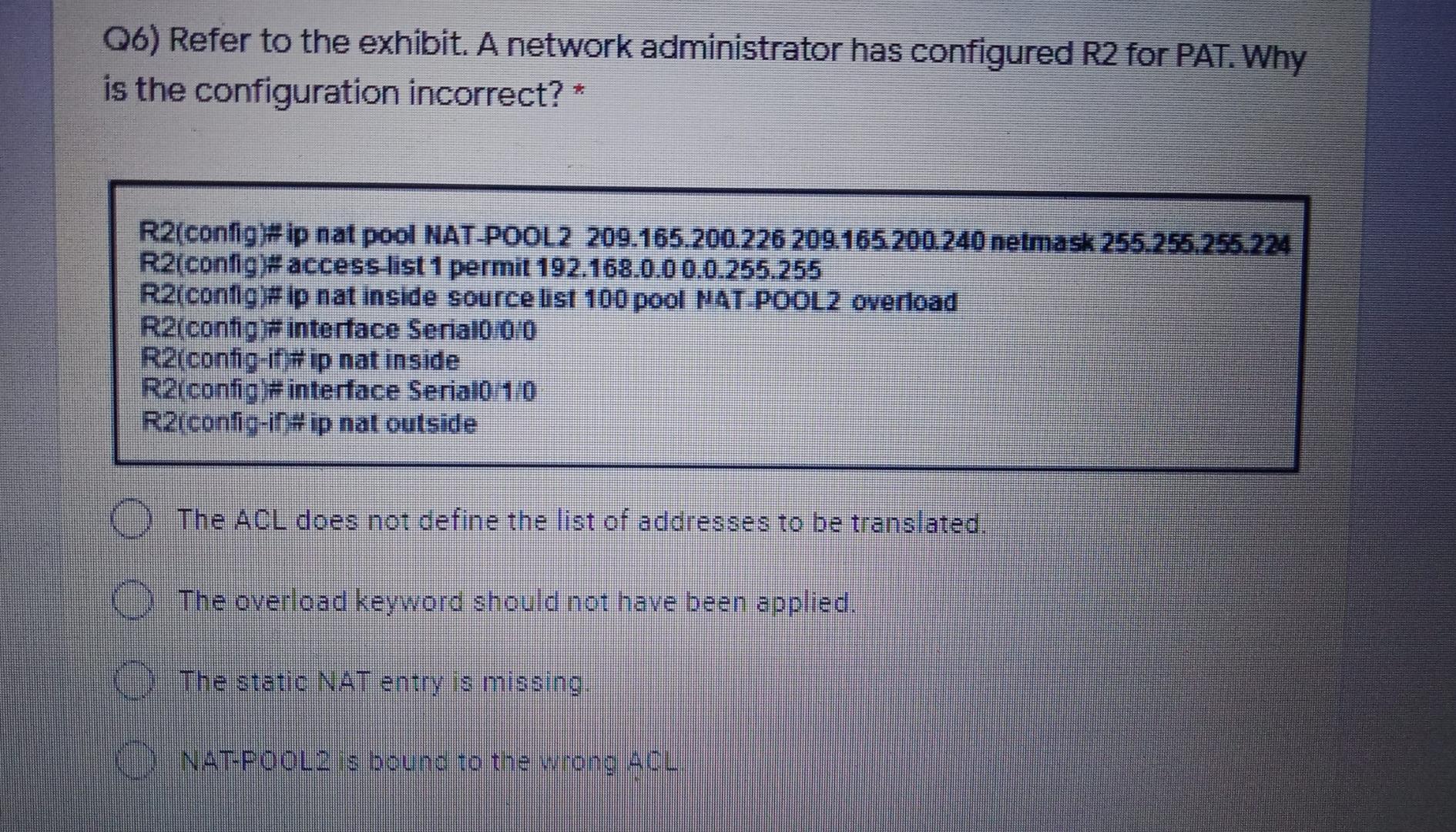 Solved Od Refer To The Exhibit Nat Is Configured On Remote