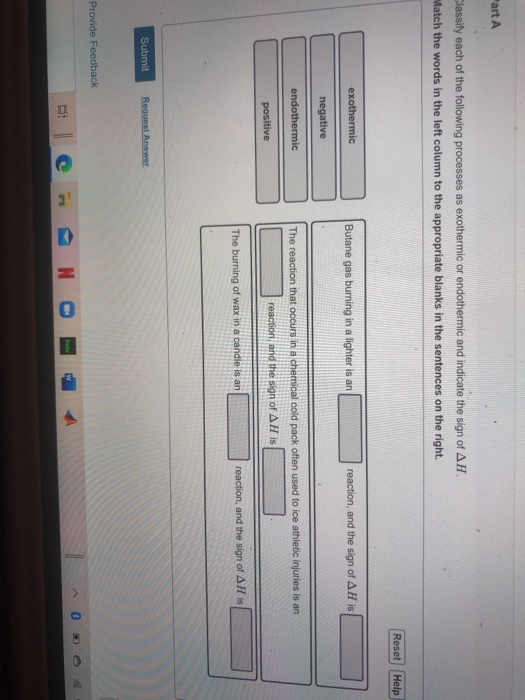 Solved art A Classify each of the following processes as | Chegg.com