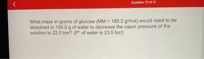 Solved A nonvolatile solute is dissolved in benzene and the | Chegg.com