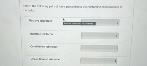 Solved Match the following pairs of items pertaining to the | Chegg.com