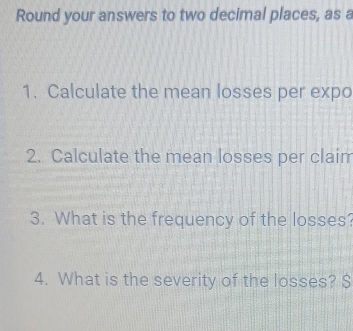 Solved imal places, as appropriate Round your | Chegg.com