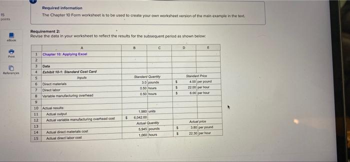 Solved Required information The Chapter 10 Form worksheet is | Chegg.com