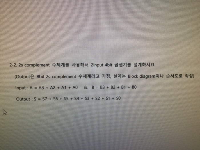 Solved Design a 2input 4bit multiplier using 2's complement | Chegg.com