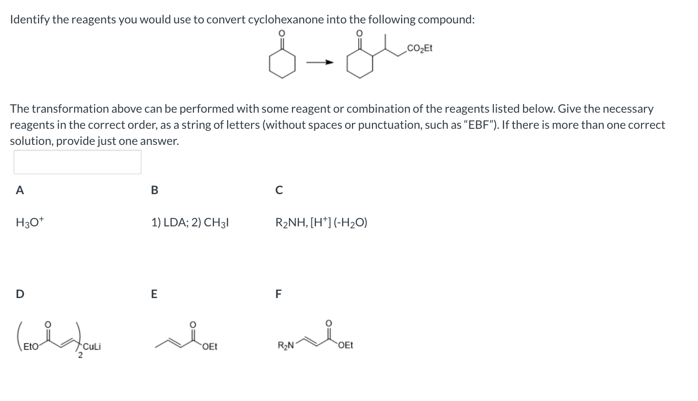 Solved Identify the reagents you would use to convert | Chegg.com