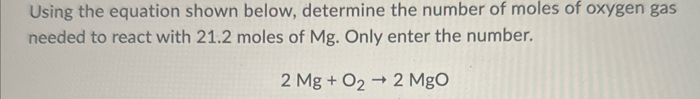 Solved Using the equation shown below, determine the number | Chegg.com