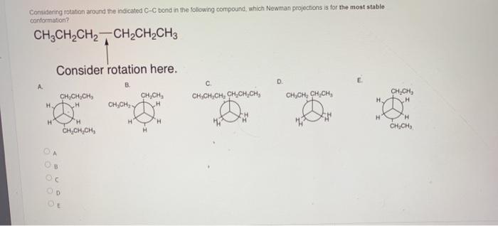 Solved QUESTION 1 10 points Rank the conformers of butane in | Chegg.com