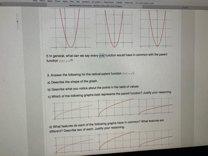 Solved 1. Answer the following for the linear parent | Chegg.com
