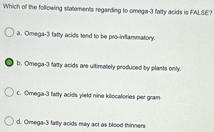 Solved Which of the following statements regarding saturated | Chegg.com