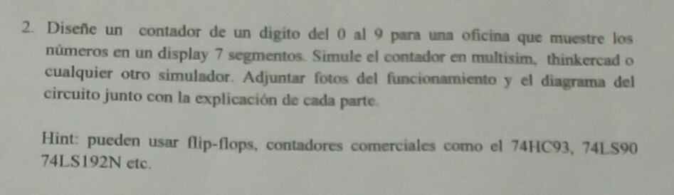 Solved design a single digit counter from 0 to 9 for an | Chegg.com
