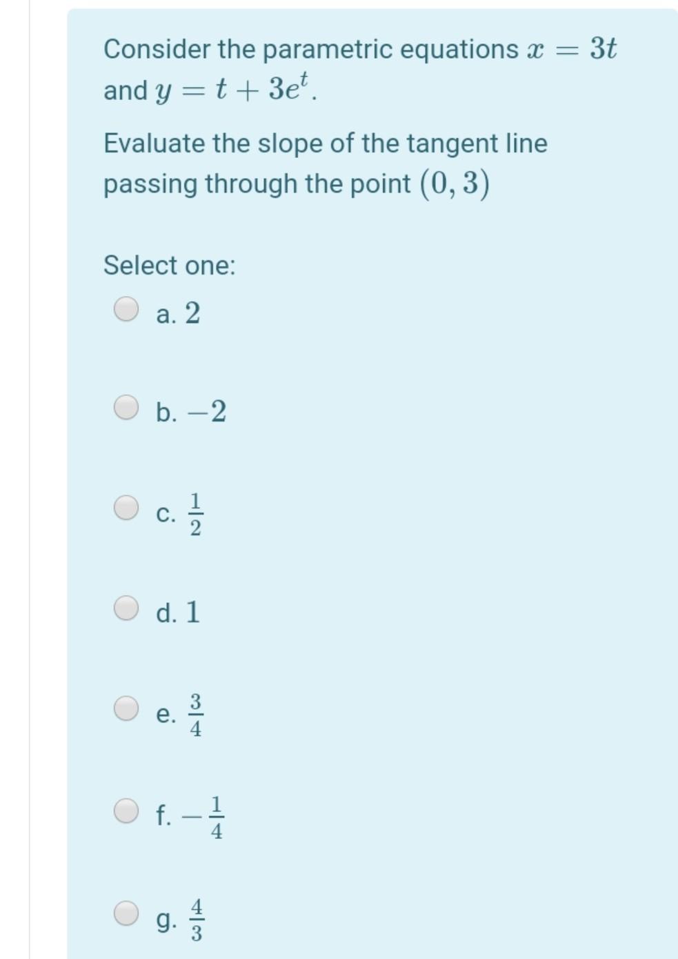 Solved Consider the parametric equations x = 3t and y = t + | Chegg.com