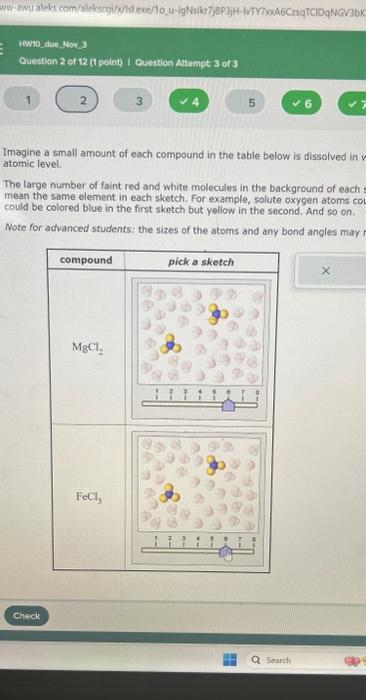 Imagine a small amount of each compound in the table | Chegg.com