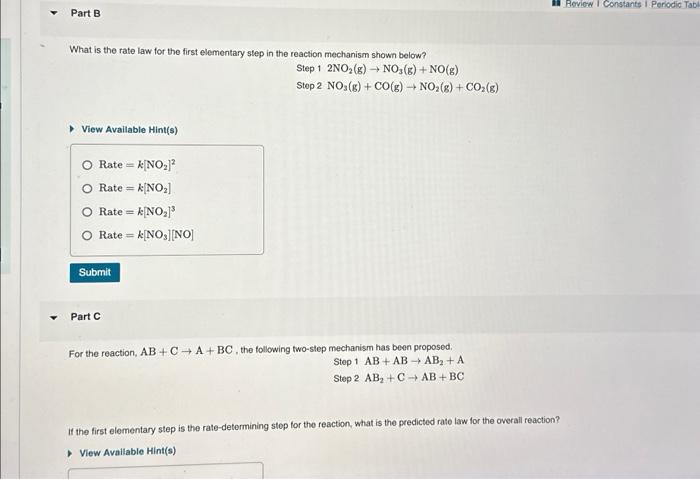 Solved The following three-step mechanism has been proposed | Chegg.com