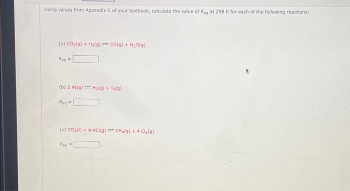 Using values from Appendix C of your textbook, | Chegg.com