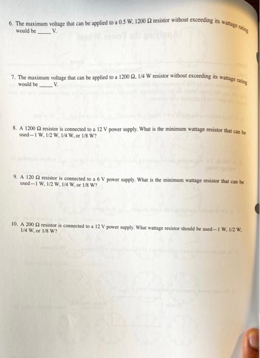 Technicians must be able to convert resistance values | Chegg.com